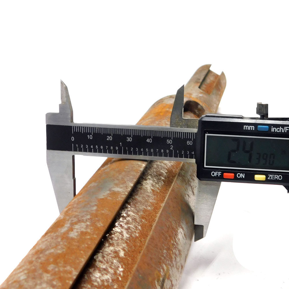 Stainless Steel Keyway Shaft 18" Long 2.4" Max Diameter 8 3/8"