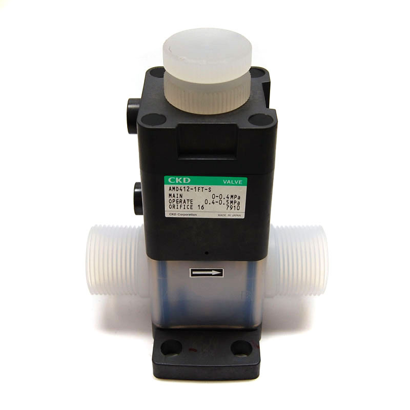 CKD Corporation AMD412-1FT-S Pneumatic Air 1" Chemical Liquid PFA Valve