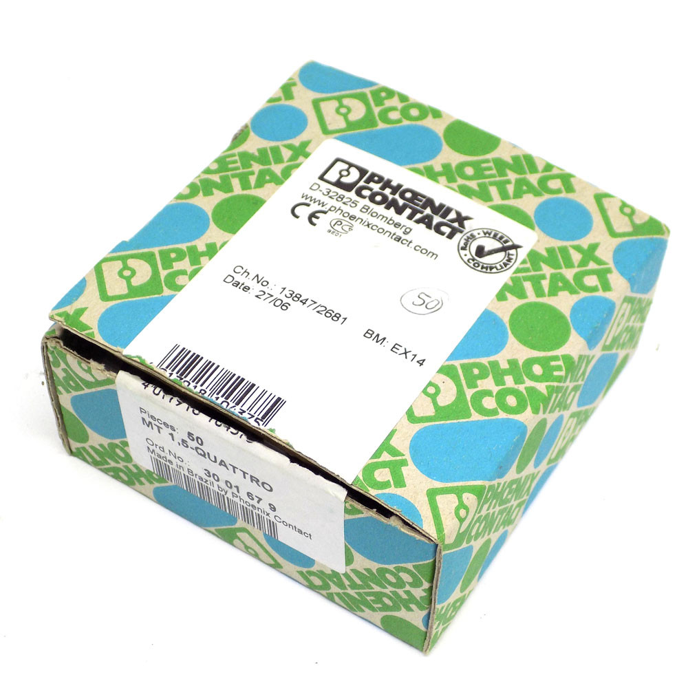 Phoenix Contact D-32825 MT Series 4-Pole Terminal Block (50)