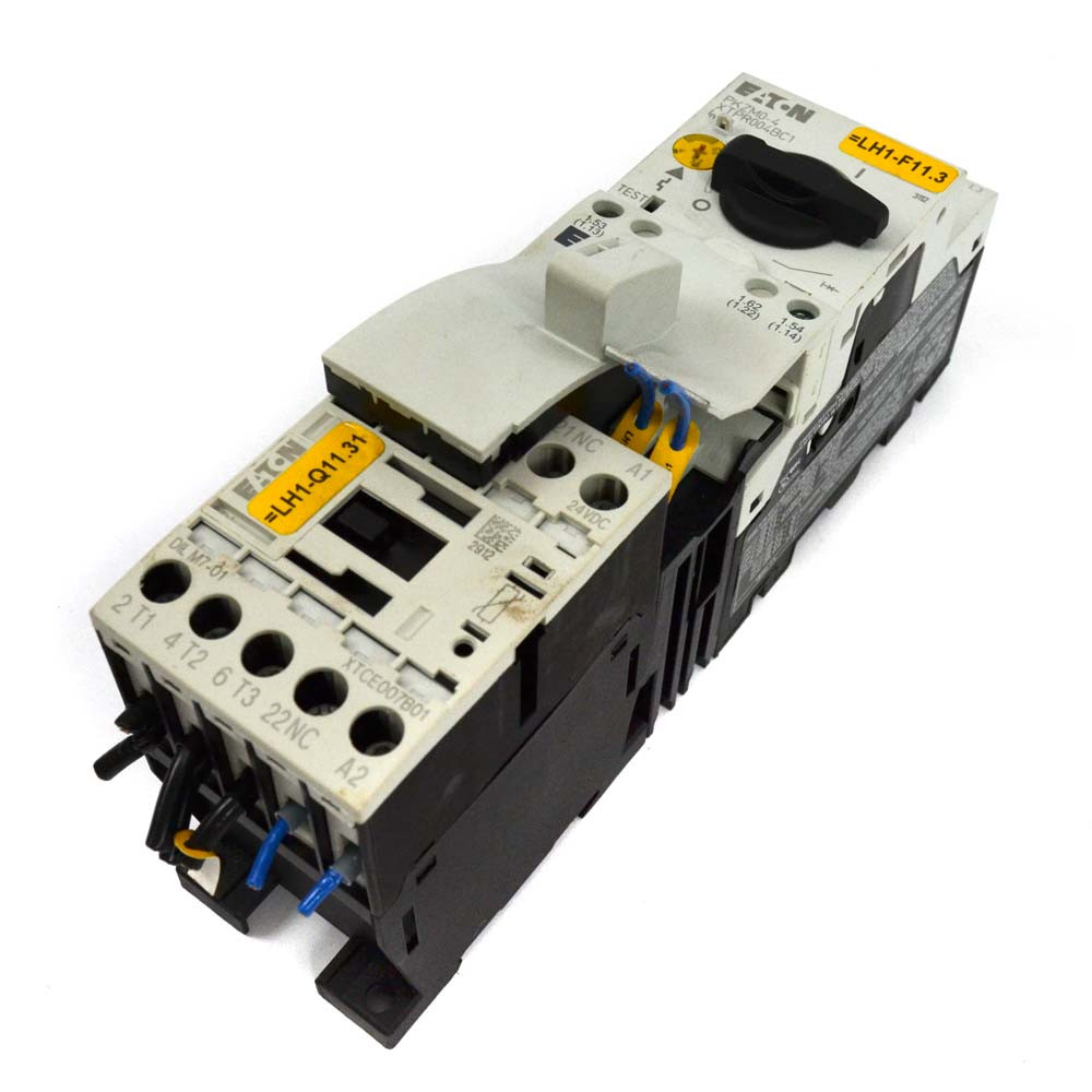 Eaton PKZM0-4 Motor Starter w/ DILM7-01 Contactor + OMX12DM Mechanical ...