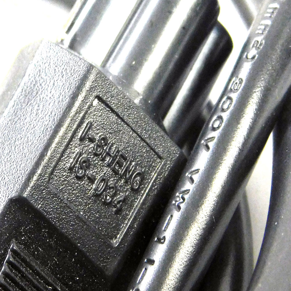 I-Sheng 3-Prong IS-034 Clover Style AC Power Cord 125V 7A 6' Long