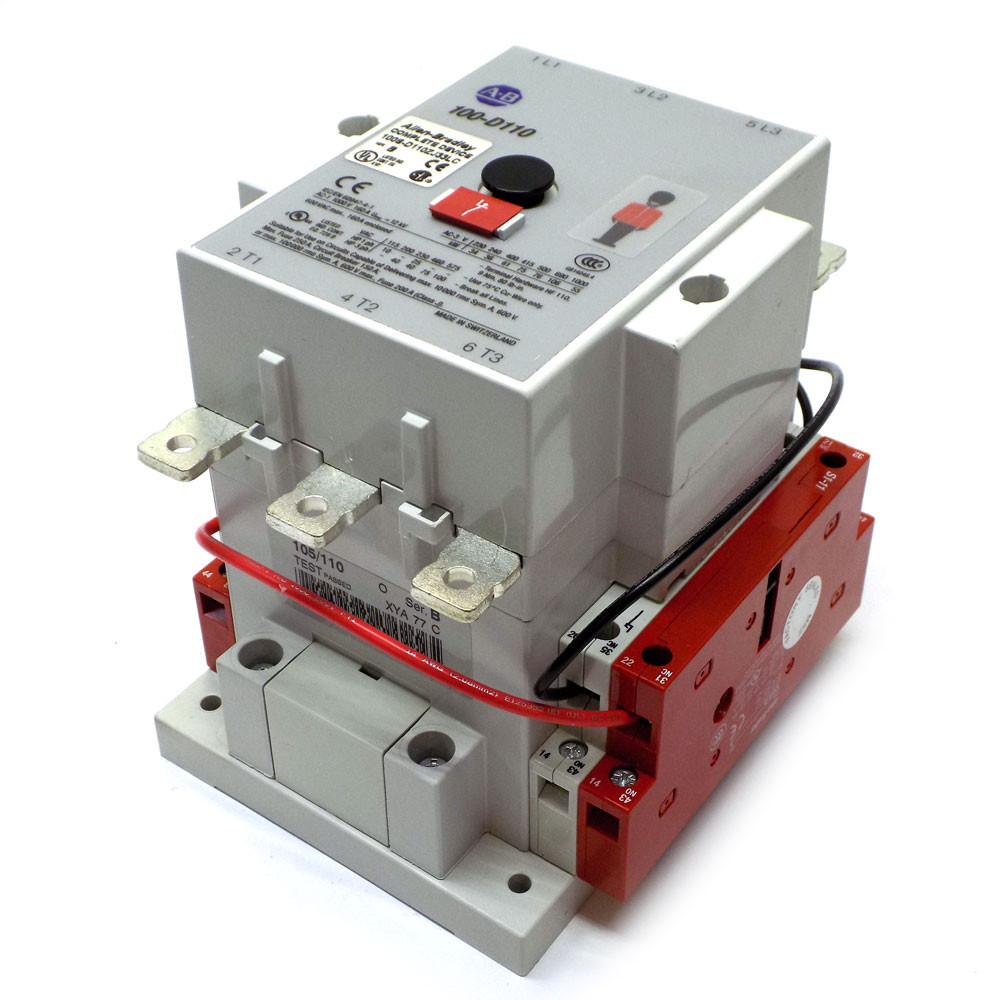 Allen Bradley 100S-D110ZJ33LC 24VDC 110A AC-3 3-Pole Safety Contactor