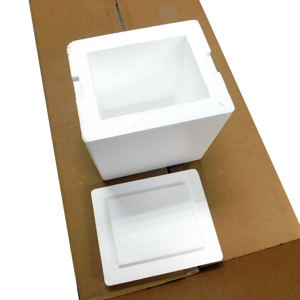 Uline S-18313 Insulated Foam Containers 8" x 6" x 9" Polystyrene (10)