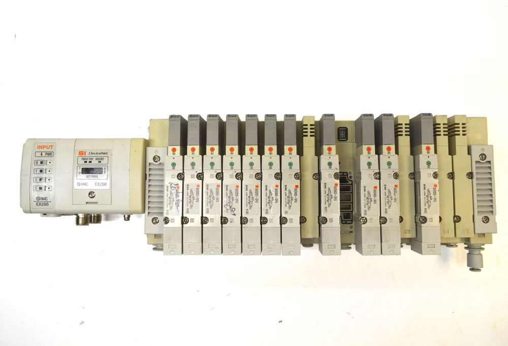SMC EX250-SDN1 SI Unit DeviceNet Manifold Base +Input & SV2300/SV2400 ...