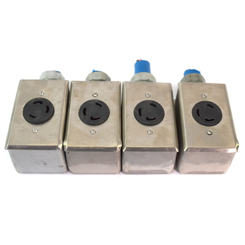 Hart-Lock L6-30 Receptacle 30A 250V + Crouse Hinds 1/2 FD1 3/4 FD2 ...