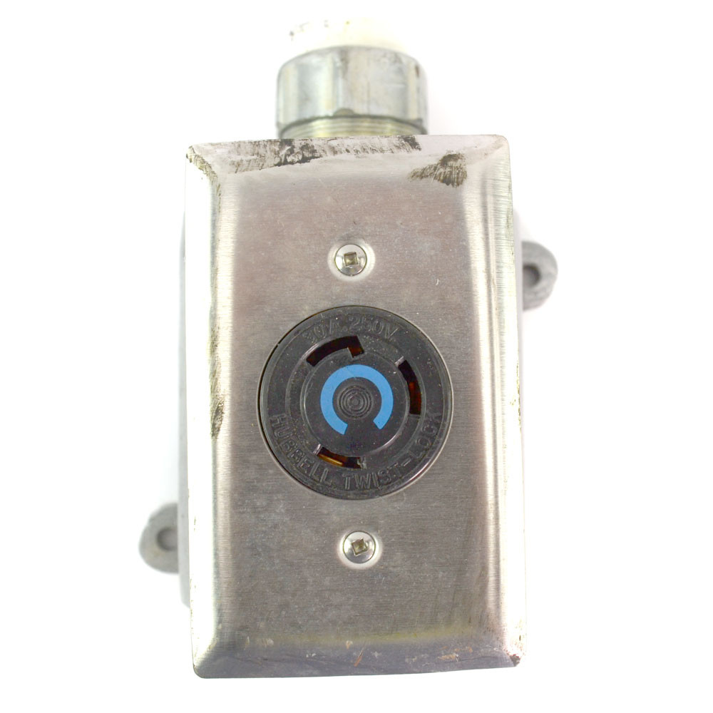 Hubbell HBL2620 Twist Lock L6-30R 30A 250V Receptacle w/ RS 314B Outlet Box