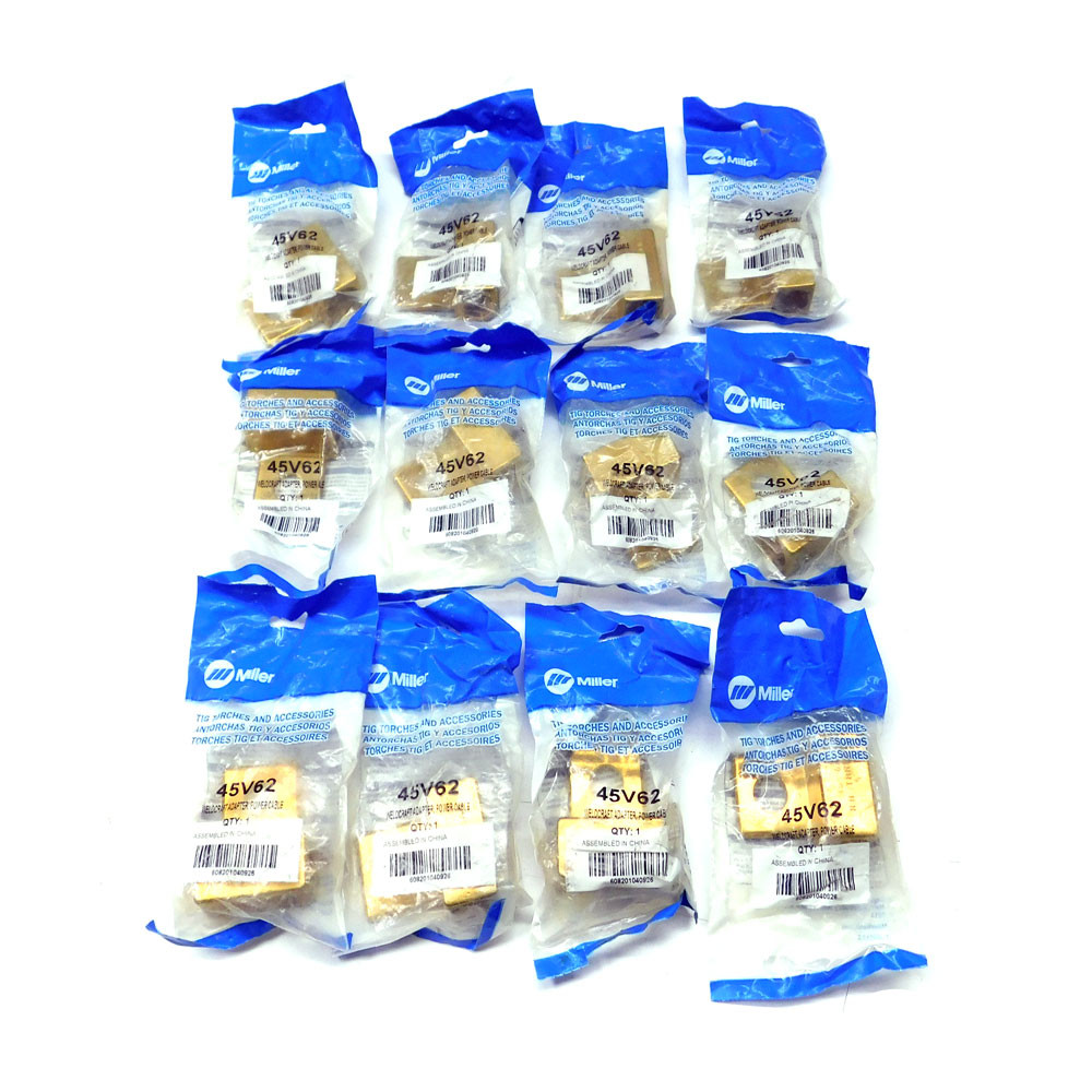 Miller 45V62 TIG Welding Power Cable Adapters 7/8"-14, 5/8"-18RH (12)