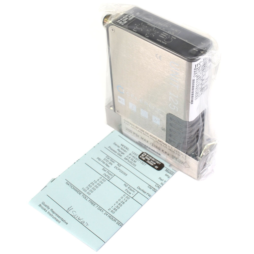 Celerity Unit IFC-125C Mass Flow Controller MFC N2 2.6SLM D-Net C-Seal ...