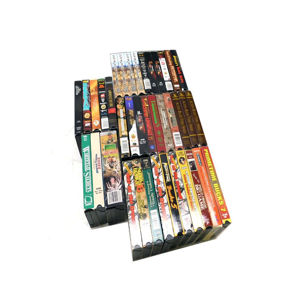 Assorted Hunting Tactics/Technique VHS Tapes Whitetails, Exotics (38)