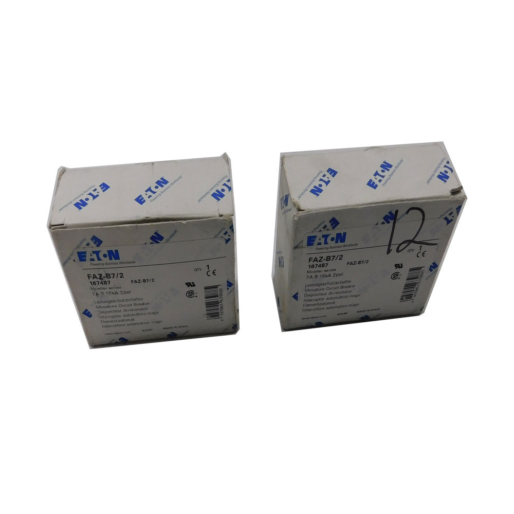 Eaton FAZ-B7/2 7 Amp 2-Pole Mini Circuit Breakers (2)