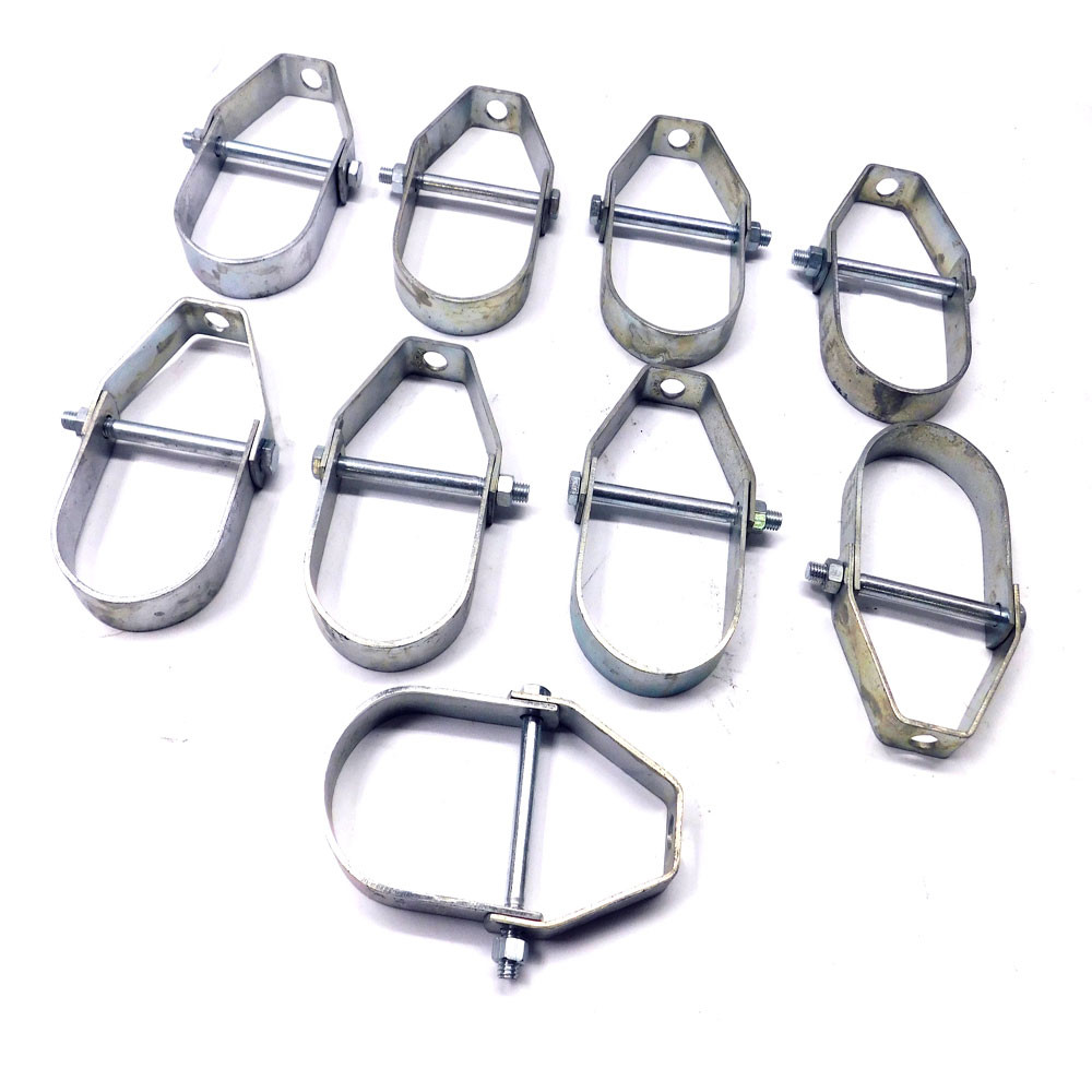 4000 E 2 1/2" Pipe Size Industrial Clevis Hangers Galvanized Steel (9)