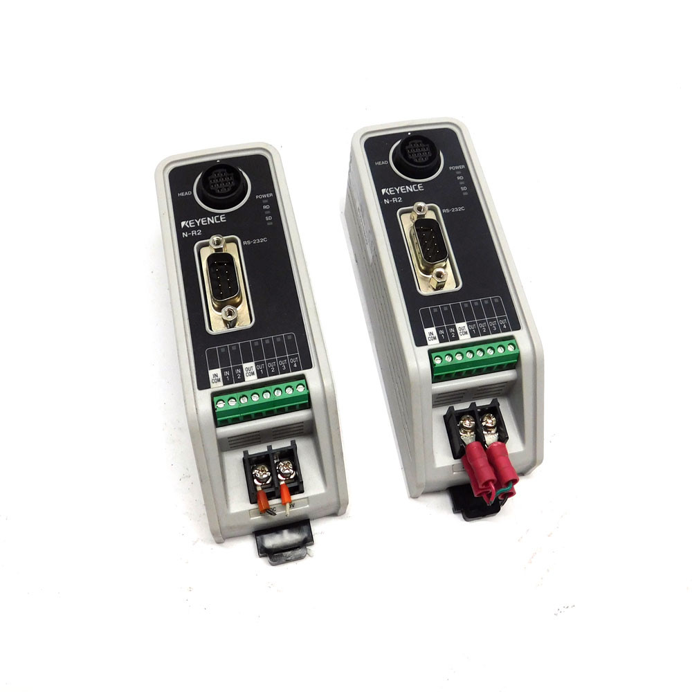 Keyence N-R2 RS-232C Dedicated Communication Units 5VDC 12-Pin (2)