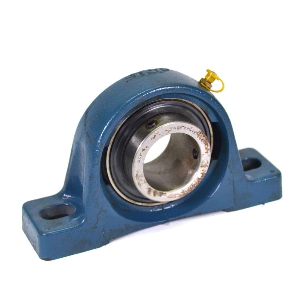 SKF YAR 211-115-2F Blue 2-Bolt 1-15/16" ID Set Screw Locking Flange-Mount
