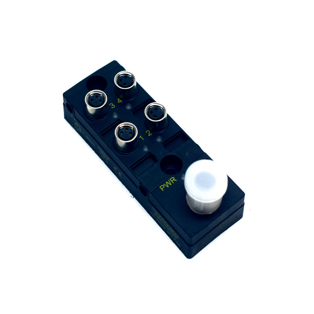 Turck TB-4M8M-3P2-FS8 4-Port Passive Actuator/Sensor M8/M12 Junction Box