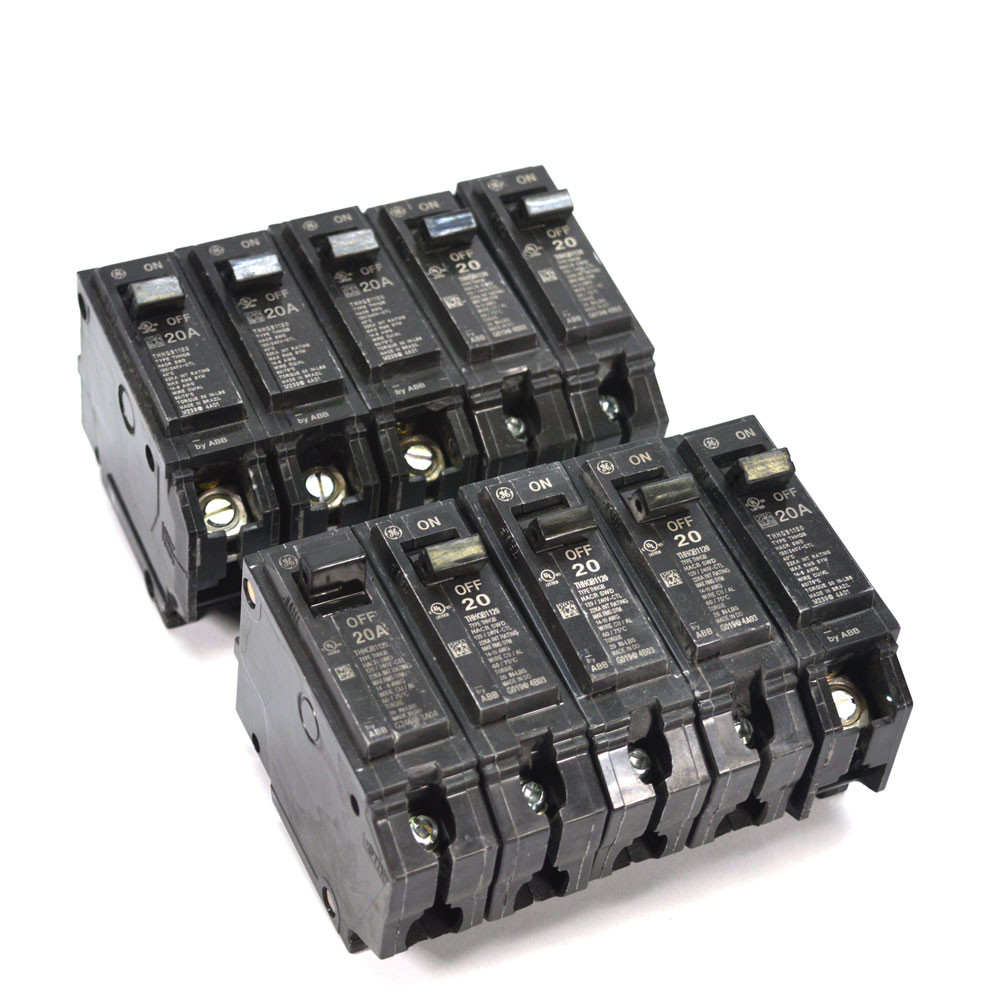 GE THHQB1120 20 Amp 120/240V 1P Bolt-On 20A Circuit Breaker THHQB (10)
