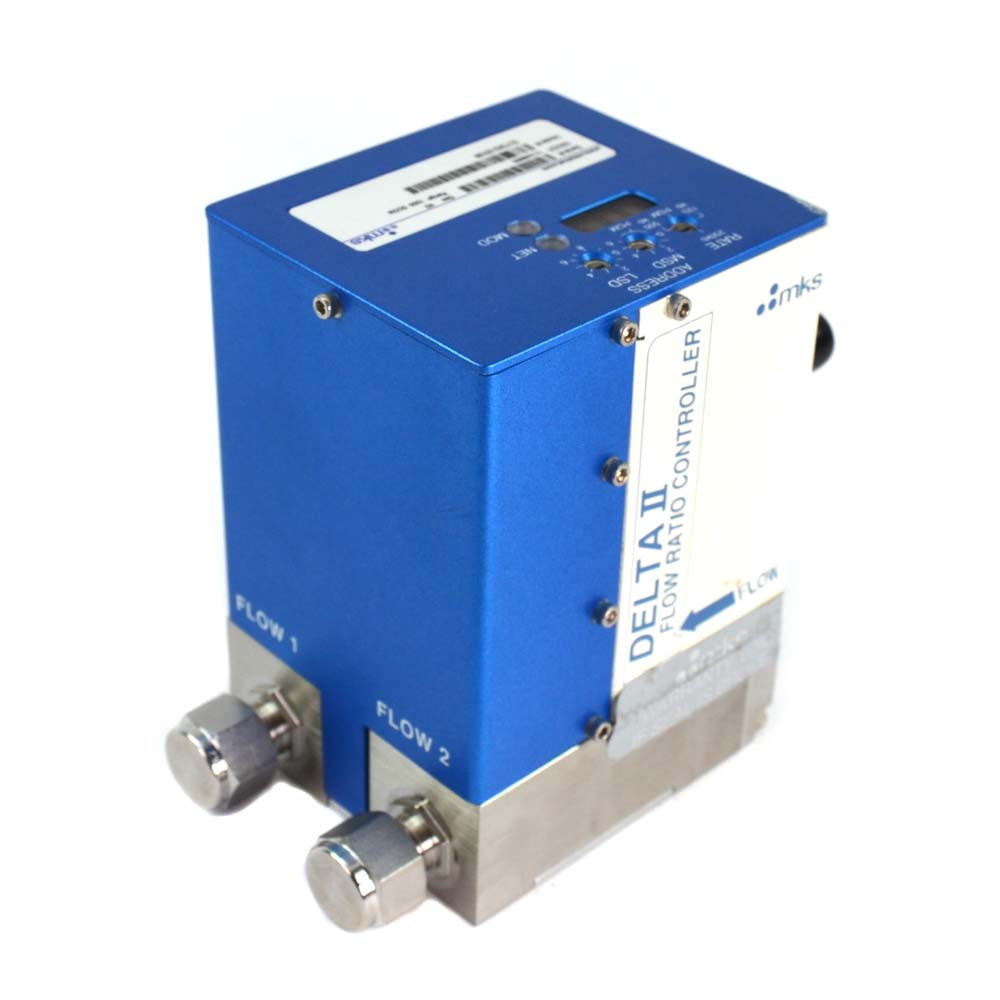 MKS Delta II Flow Ratio Controller 2-Channels N2 1000 SCCM D-Net 1/4" VCR