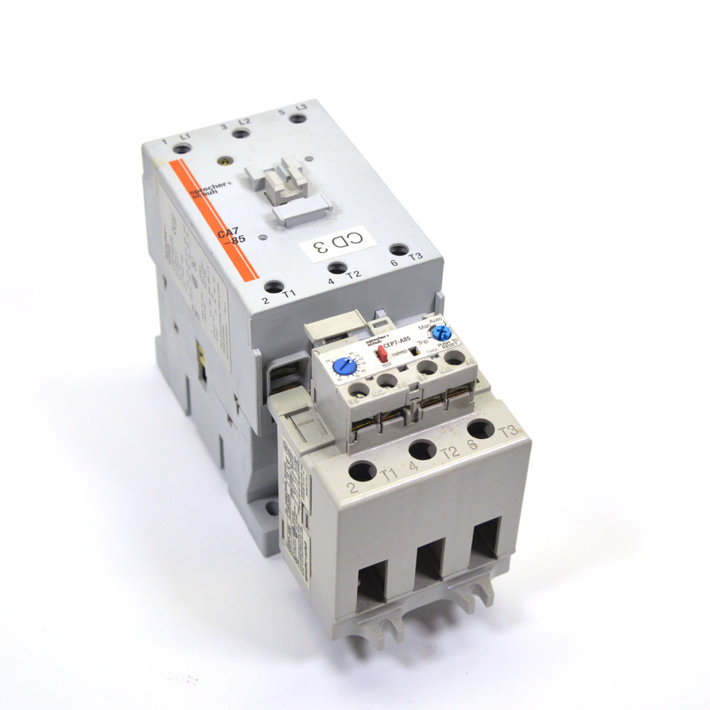 Sprecher + Schuh CA7-85-00 600VAC Max 85A Contactor w/ CEP7-A85 Overload