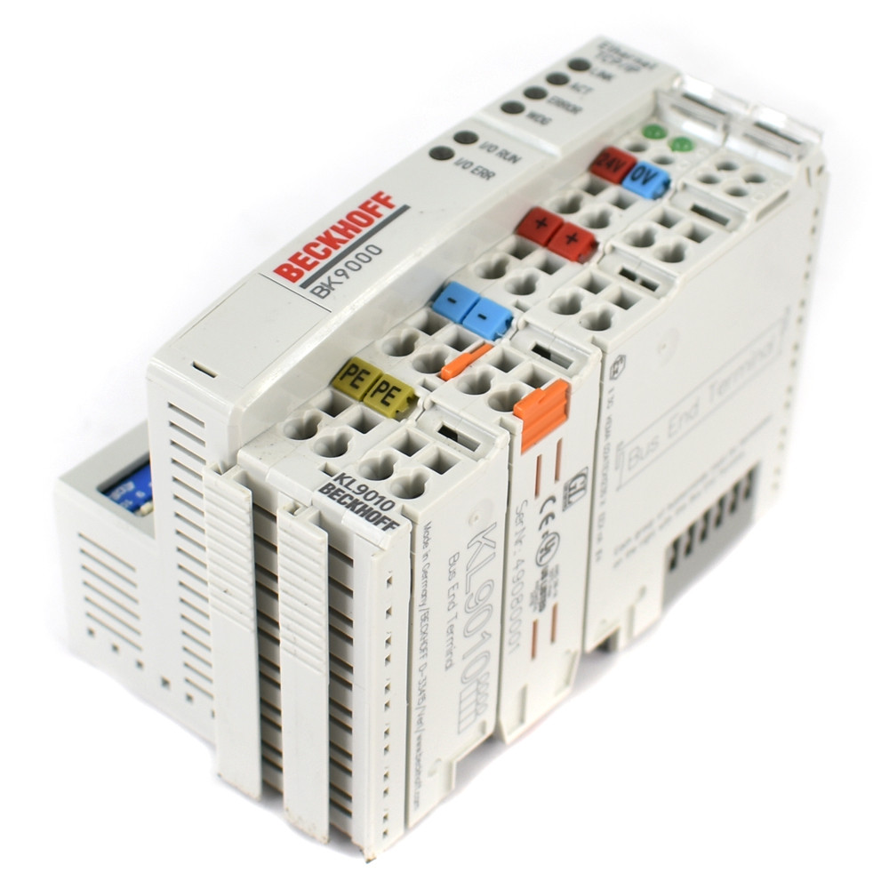 Beckhoff BK9000 Ethernet Bus Coupler w/ (1) KL9010 End Terminal 35mm ...