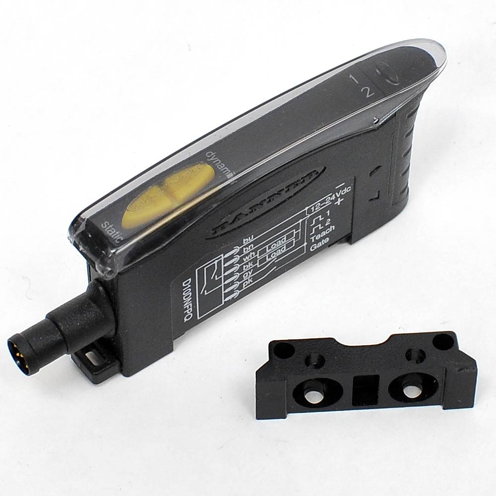 Banner Engineering D10DNFPQ Fiber Optic Sensor Dual Discrete NPN Outputs