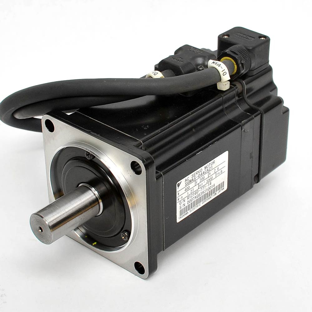 Yaskawa SGMAS-04ACA21 AC Servo Motor 400W 200V 2.6A 1.27Nm 3000RPM ...