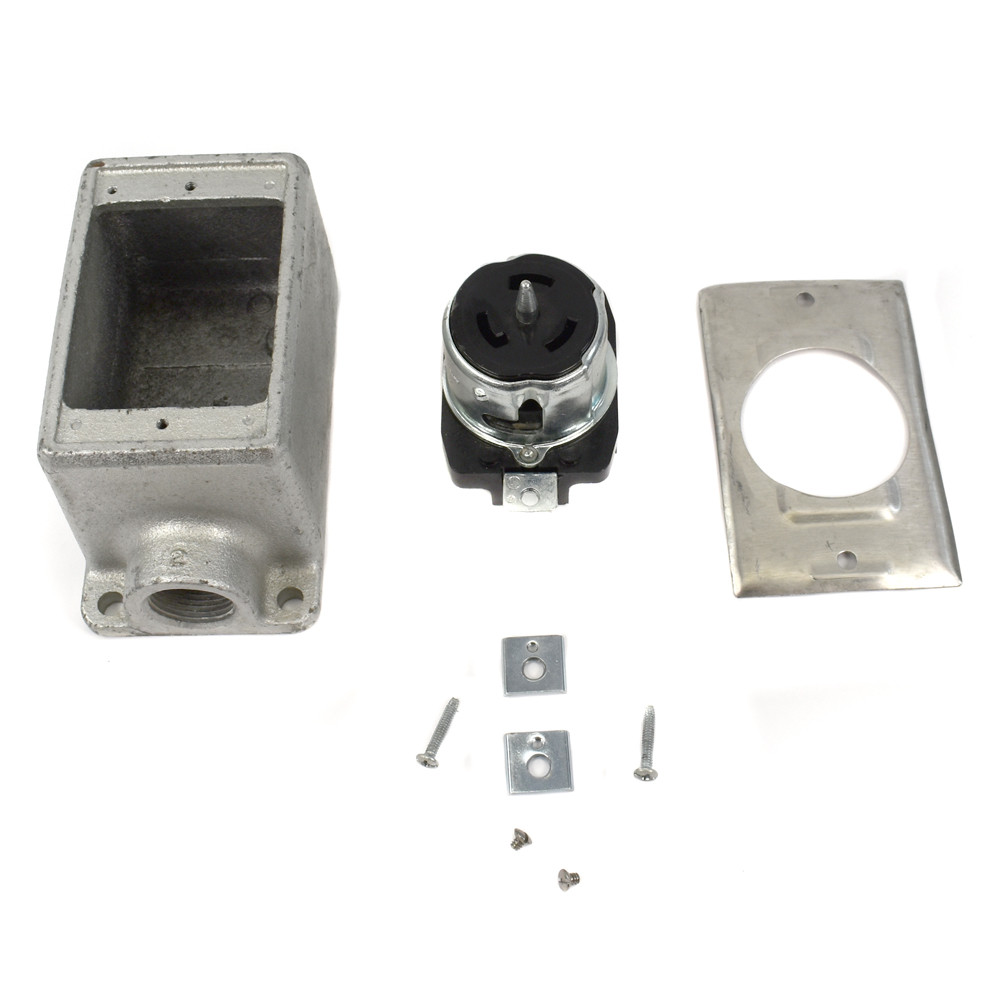 Crouse-Hinds 1/2" FD1 3/4" FD2 Outlet Box w/ Hubbell 3P4W 50A 250V ...