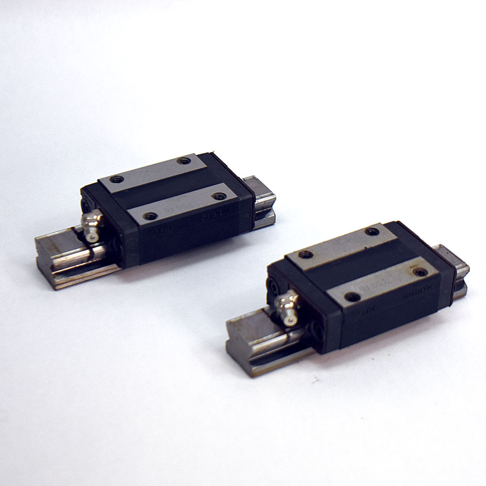 THK Linear Slide Rails 4-1/8"L w/ SR20W Ball Bearing Guide Blocks LM (2)