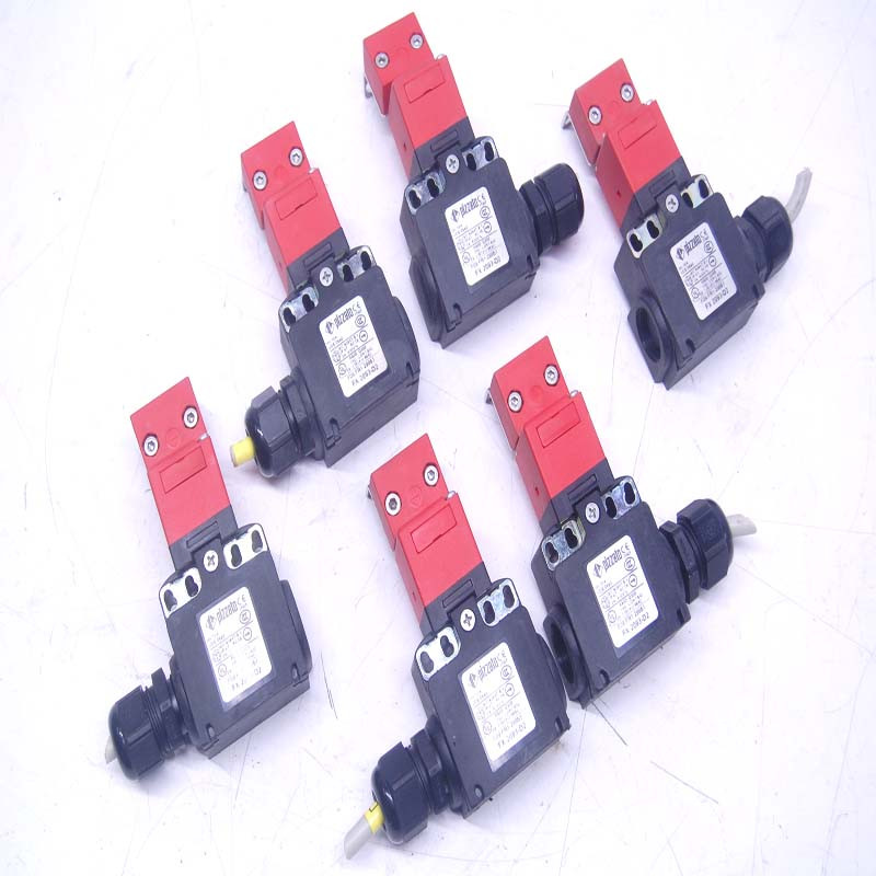 Lot of 6 Pizzato FX 2093-D2 400VAC 3A Interlock Limit Switches w/ Keys