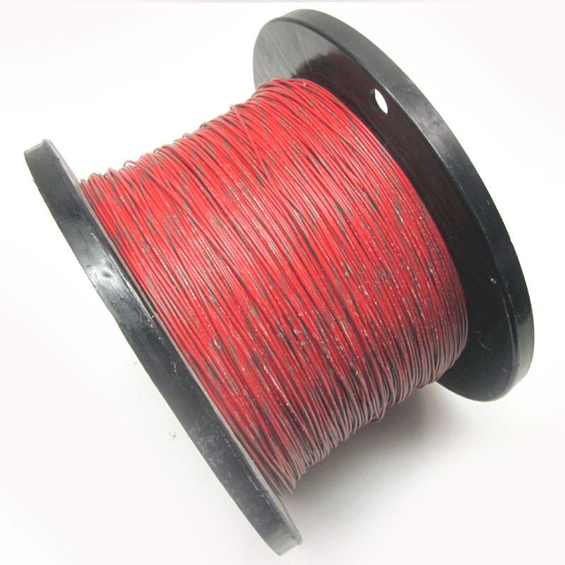 18AWG Red Hook Up Wire w/ Green Stripe 300V Electrical