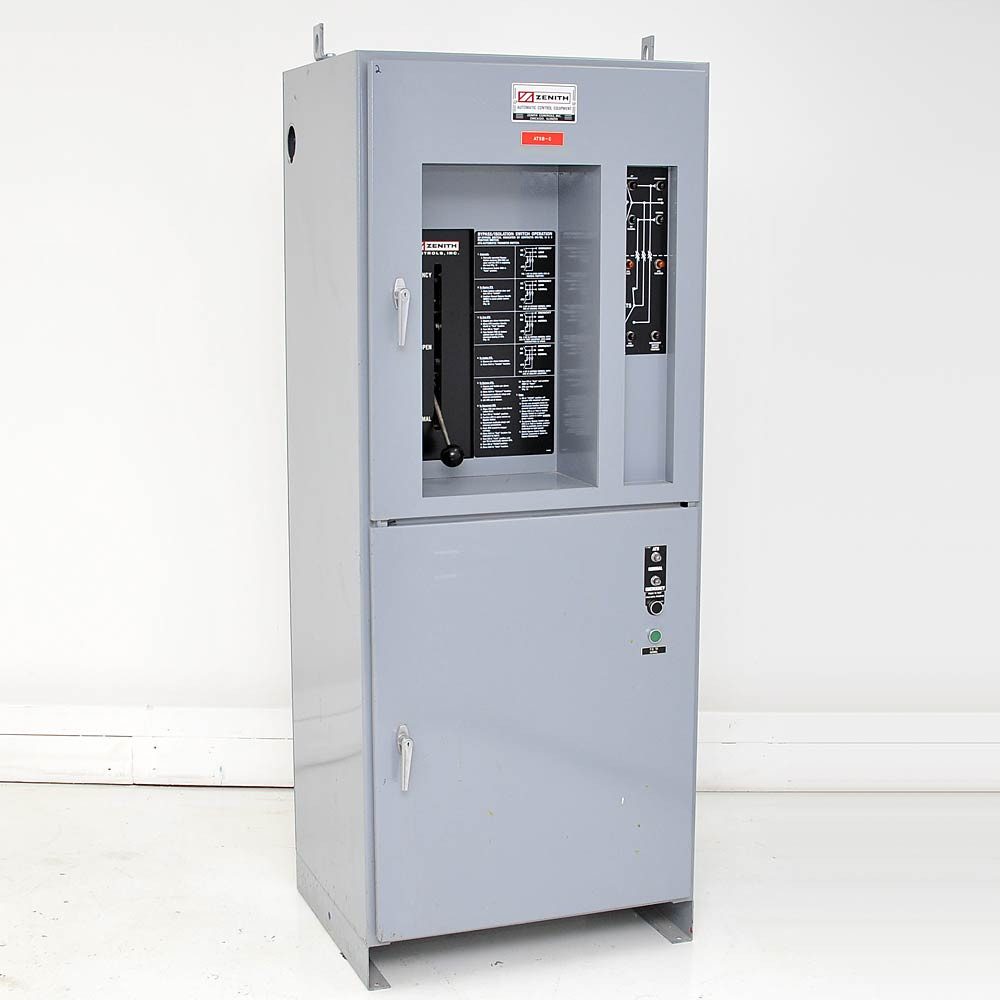 Zenith 225A 480V Automatic Transfer Switch w/Emergency Manual Bypass ...