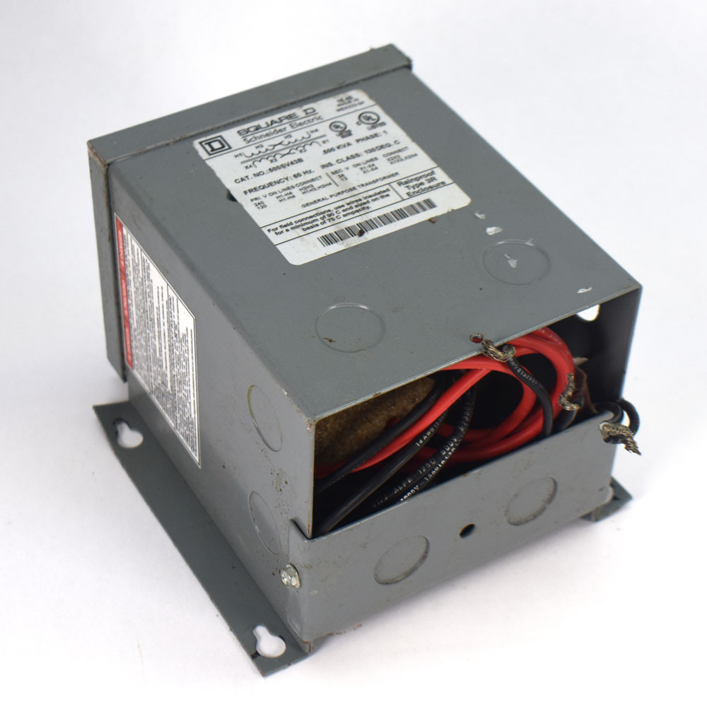 Square D 500SV43B 1-Phase 500VA Transformer Pri:120x240V Sec:12/24V Type 3R