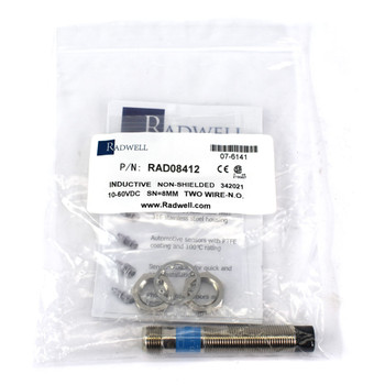 Radwell RAD08412 12mm Inductive Proximity Sensor 2-Wire 8mm Range 10-60VDC