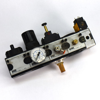Airtec Pneumatic Manifold Assembly w/ Ball Valves, Regulator, Solenoid ...