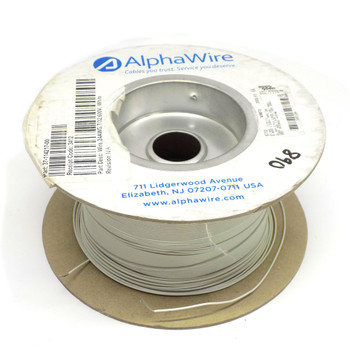 AlphaWire 6712 White 24 AWG 600 Volt Internal MPPE Wire (890 Feet)