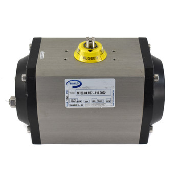 Tru-Flo MT36.DA.F07-F10.CH22 Aluminum Pneumatic Actuator 80psi 1600"LBS 90°