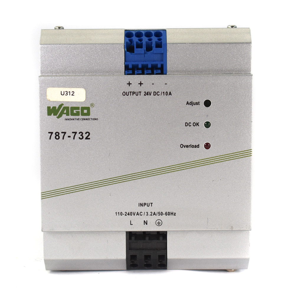 Wago 787-732 Epsitron Eco Power Supply 1PH Output 24VDC 10A 240W, Input ...