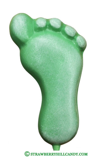 Frosted Baby Feet Lollipop - Strawberry Hill Candy