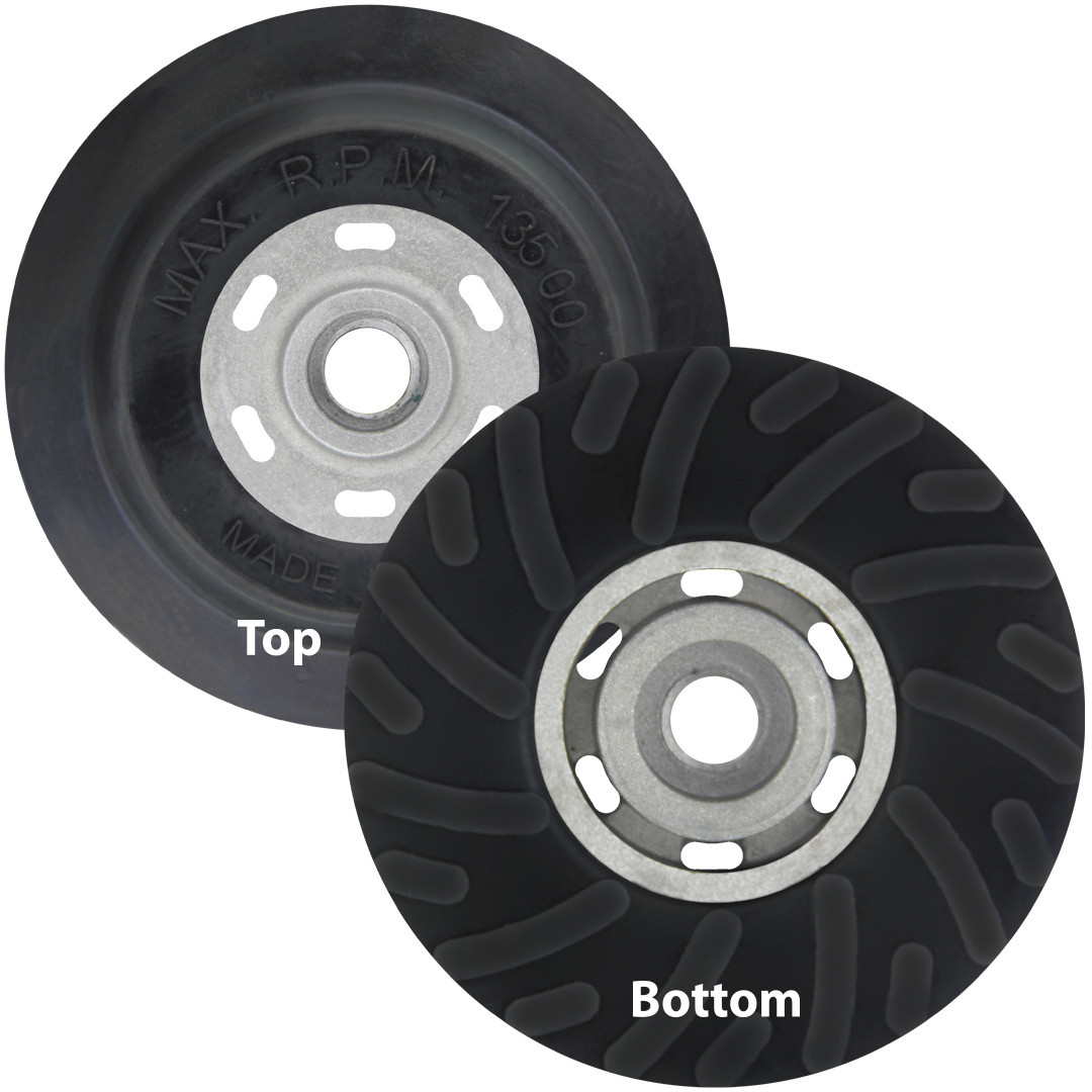 5" Medium Rubber Backing Pad w/ Nut for Resin Fiber Discs | LVA ...