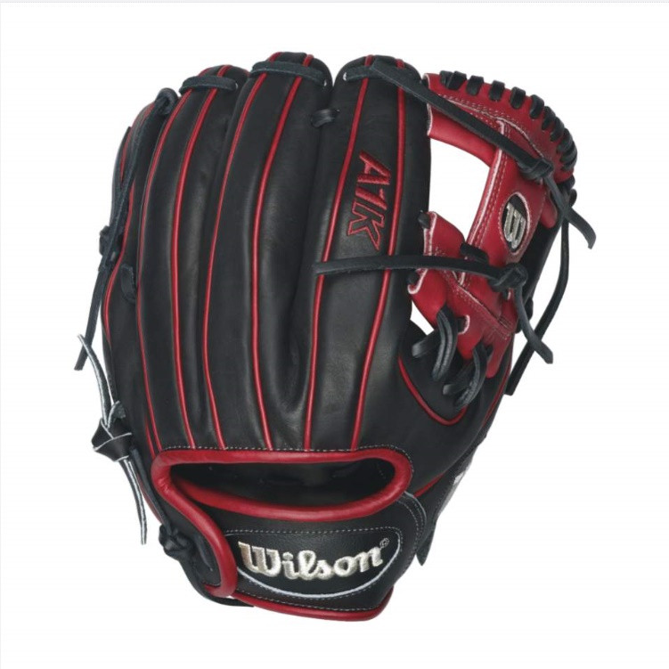 Wilson A1K DP15 Pedroia Fit Infield Baseball Glove BlackRed Right Hand ...
