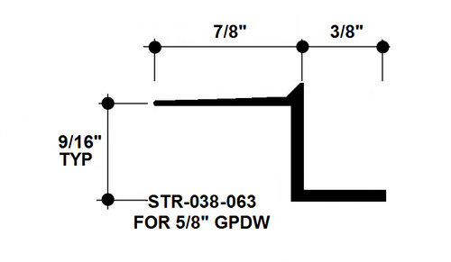 Aluminum Drywall Trim / Z Shadow Bead 3/8" x 5/8" Primed for Painting ...