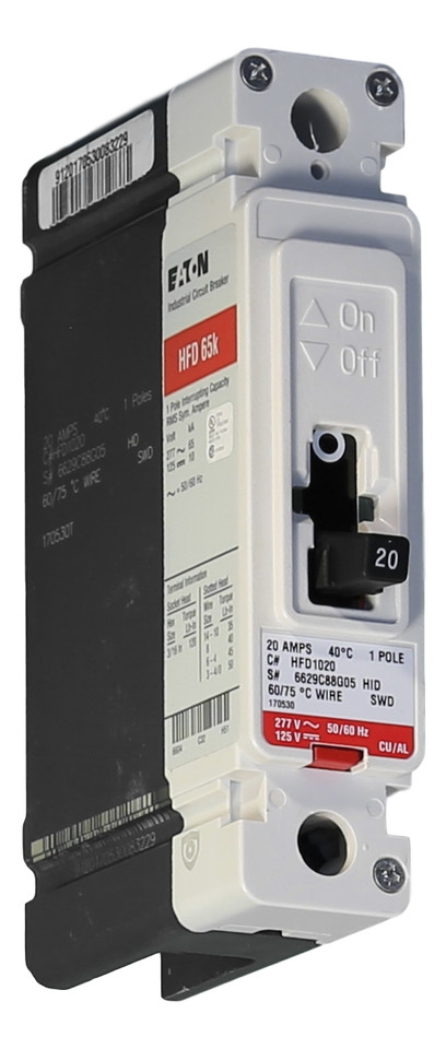 HFD1020 Eaton Single Pole 65k Rated Circuit Breaker - Breaker Outlet