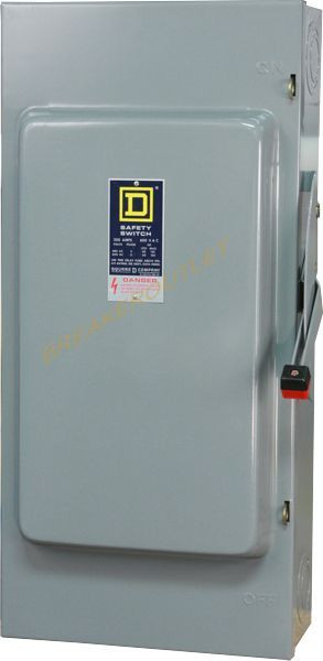 H364 SQUARE D Fusible 200A Safety Switch 600V