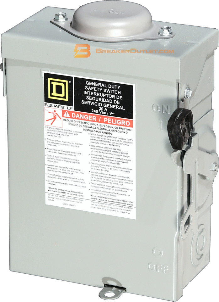 DU221RB Square D Outdoor 30A Safety Switch