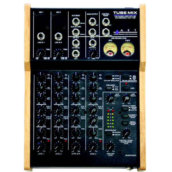 ART TUBE MIX 5 Channel Preamp Mixer with Computer Recording Interface ...