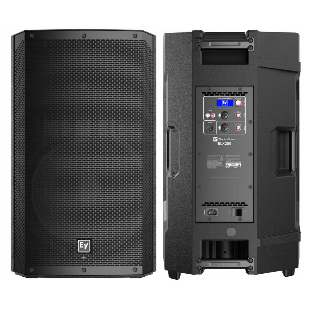 EV ELX200-15P 2400w 15" Active PA System Pair with Integrated ...