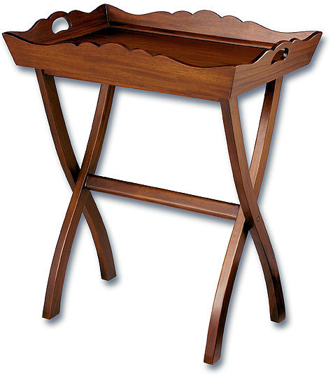 Folding Mahogany Butler Tray Table Laurel Crown Furniture
