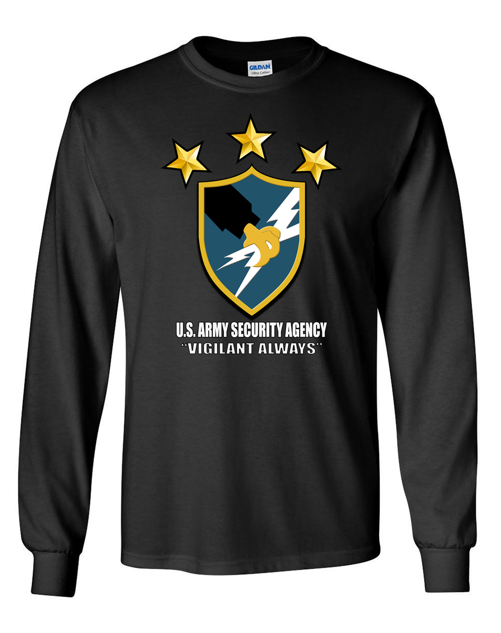 US Army Security Agency Long-Sleeve Cotton T-Shirt