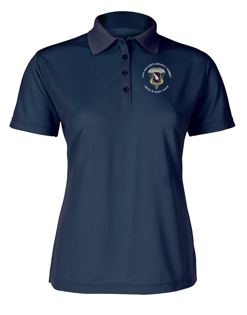 504th Parachute Infantry Regiment Embroidered Moisture Wick Polo Shirt