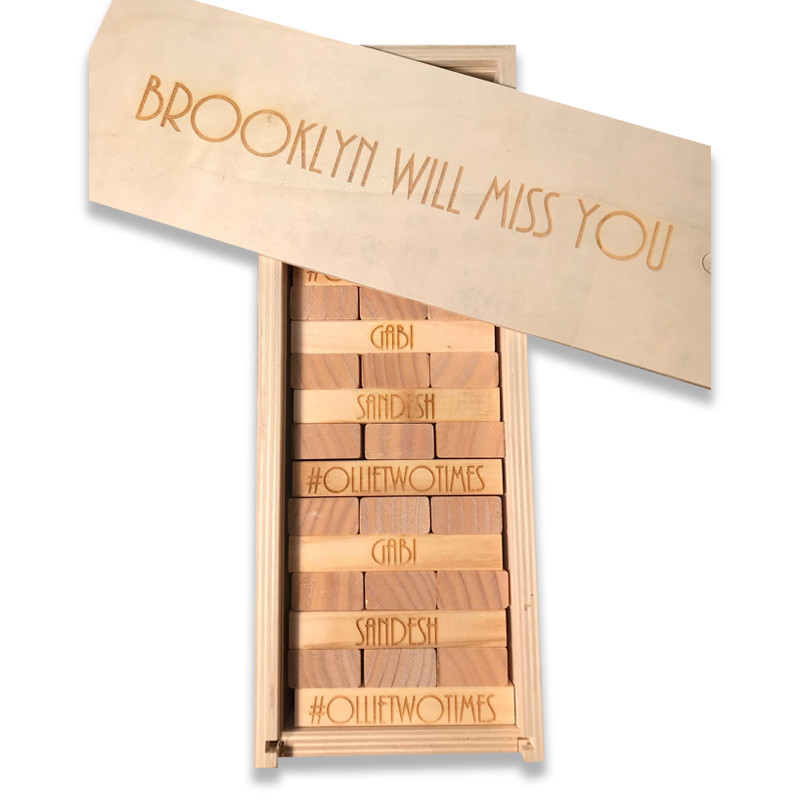 Custom Engraved Jenga Game | Personalized Board Games | Hillary's Gifts