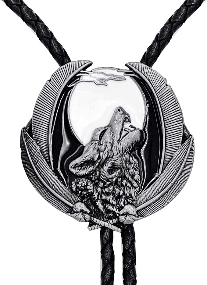 Howling Wolf Bolo Tie