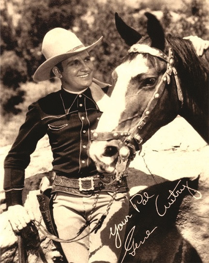 8 x 10 Black & White Reproduction Autographed Photo of Gene Autry and ...
